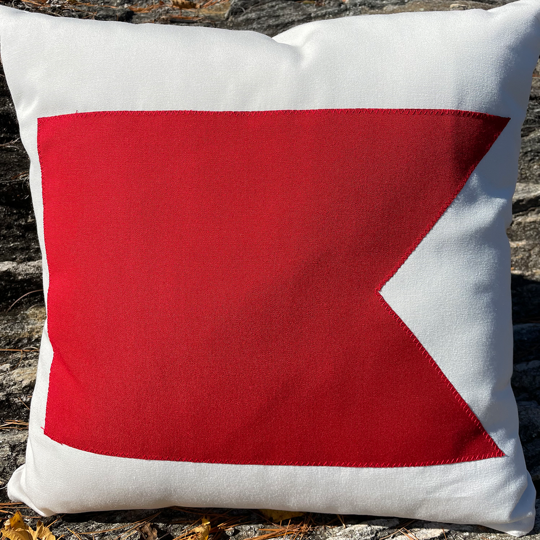 Code Flag Embroidered Pillows | Harpswell Island Designs – Harpswell ...
